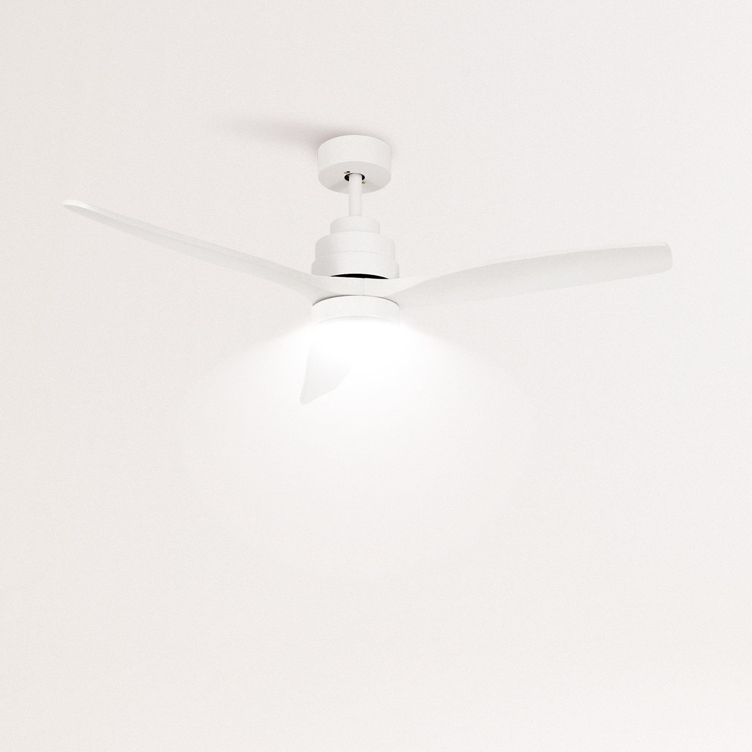 48 Inch Ceiling Fan With Light White | Shelly Lighting